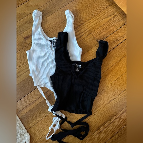 Tops | Two Size Small Cropped Tanks With Strings To Tie At The Bottom ...